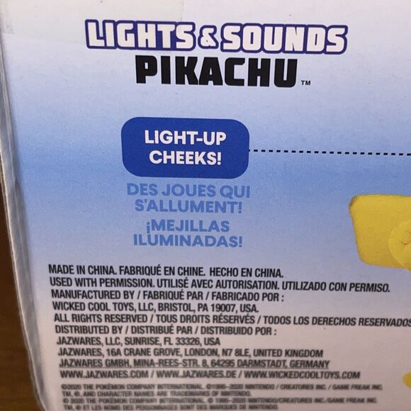 Pokemon | Toys | Pokemon Pikachu 1 Plush Lights And Sounds Says Pika ...